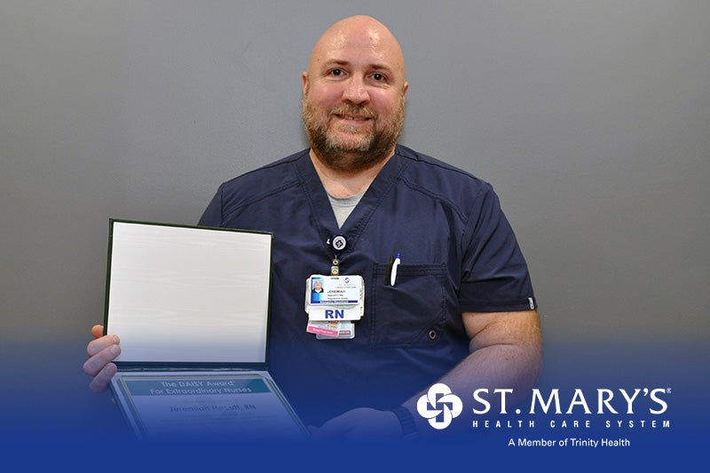 Jeremiah Hocutt receives St. Mary’s DAISY Award for excellence ...